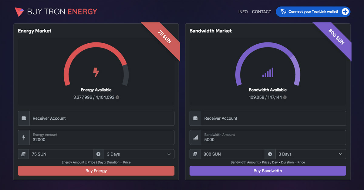 Buy Tron Energy